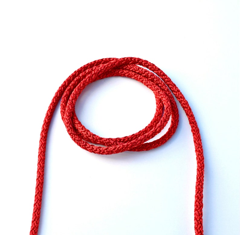 5mm Red Cord Red Round Rope Red Satin Cord Acetino 1m | Etsy