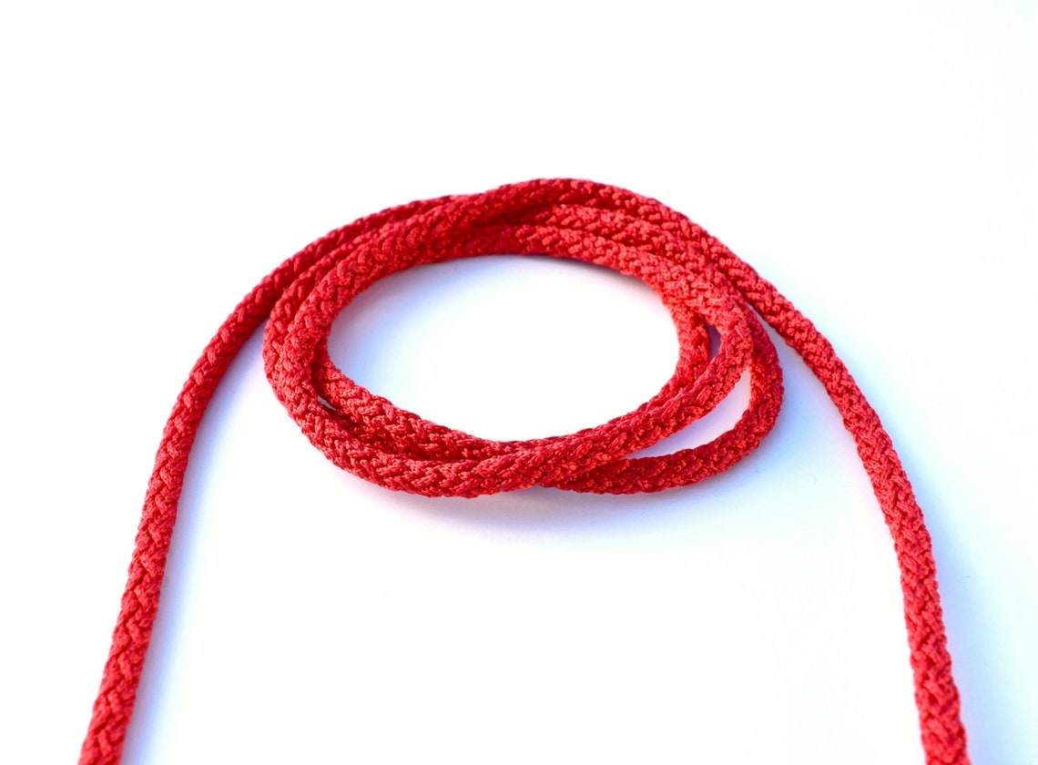 5mm Red Cord Red Round Rope Red Satin Cord Acetino 1m | Etsy