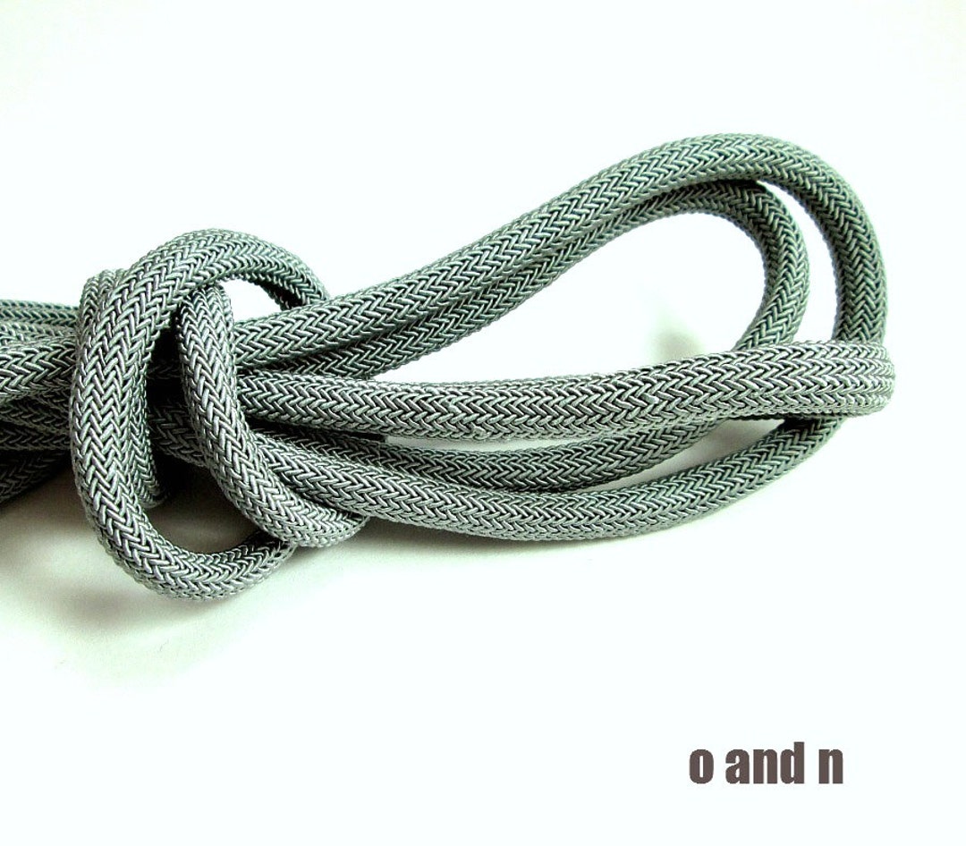 Braided Silk Cord, 8mm Bookbinding Rope, Grey Cord, 1m - Etsy