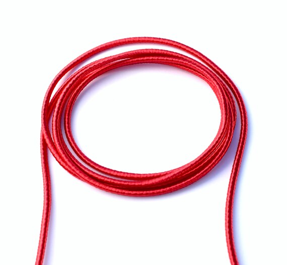 Red Round Silk Cord Red Silk Rope 3.5mm Red Satin Cord 1 - Etsy