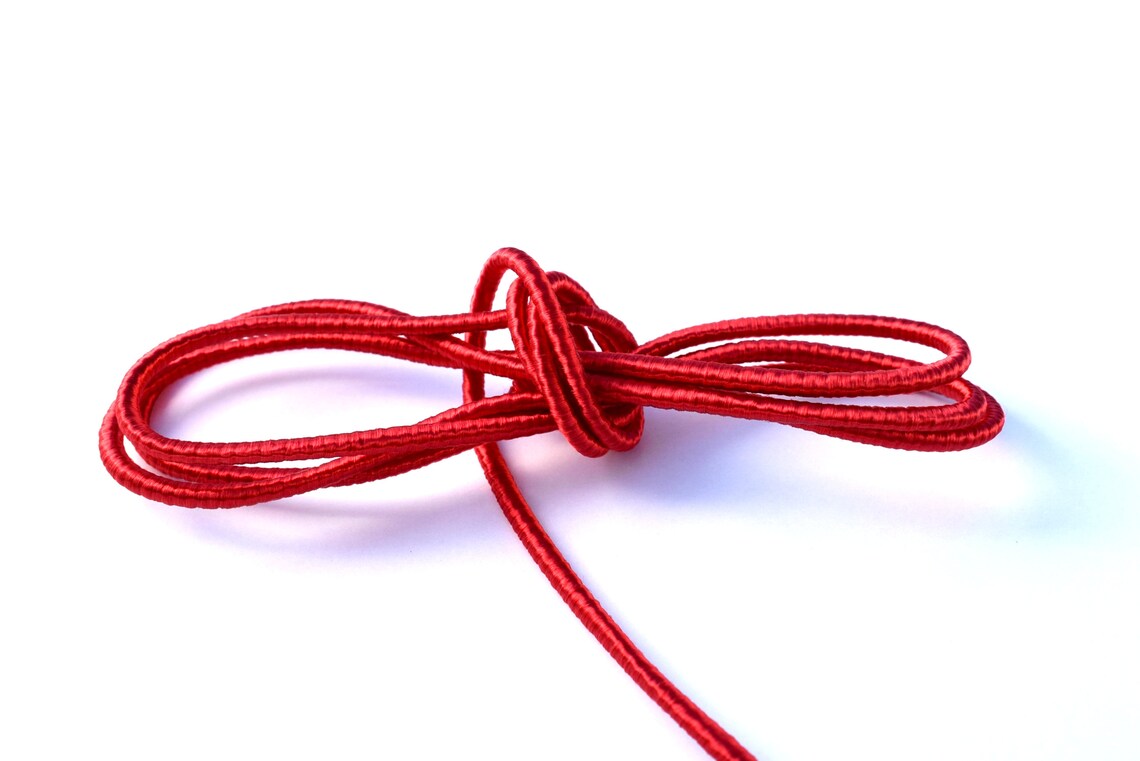 Red Round Silk Cord Red Silk Rope 3.5mm Red Satin Cord 1 - Etsy