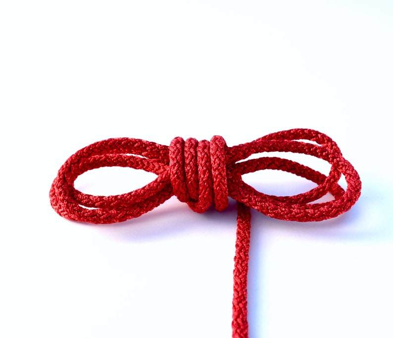 5mm Red Cord Red Round Rope Red Satin Cord Acetino 1m | Etsy