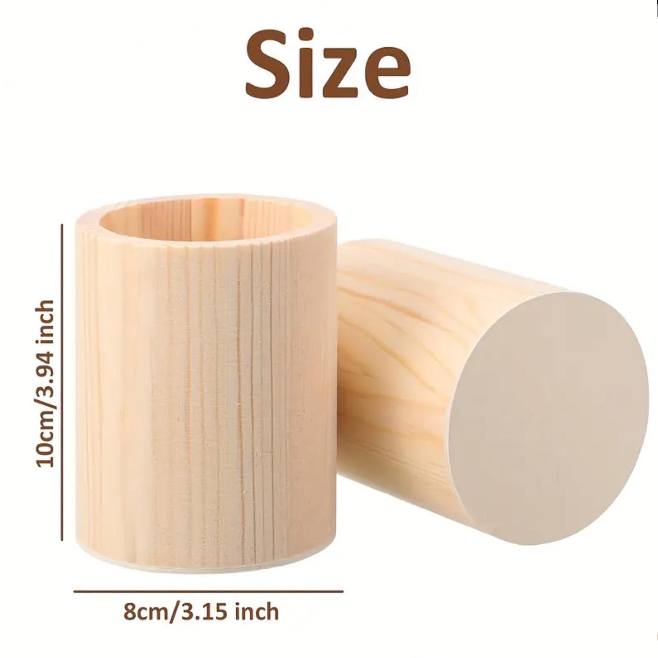 DIY Mosaic Pen Holder Kit – Round Wooden Desk Organizer, Beginner Craft ...