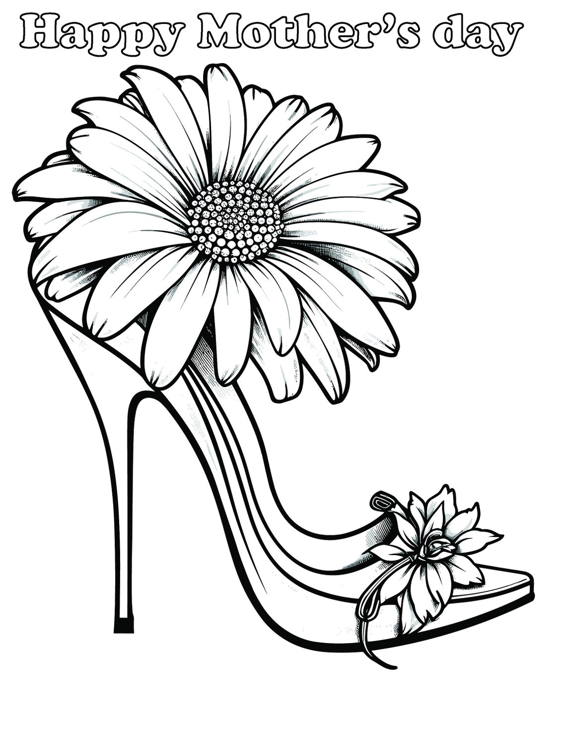 Mother's Day Bundle Coloring Page, Mother's Day Coloring Pages, Flower ...