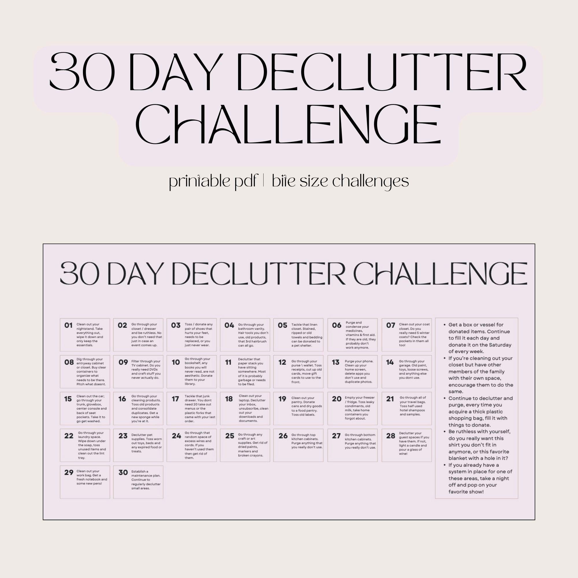30 Day Declutter Challenge - Etsy
