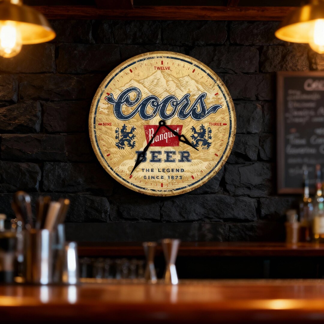 Coors Wall Clock, Coors Banquet Clock, Coors Wall Art, Man Cave Wall ...