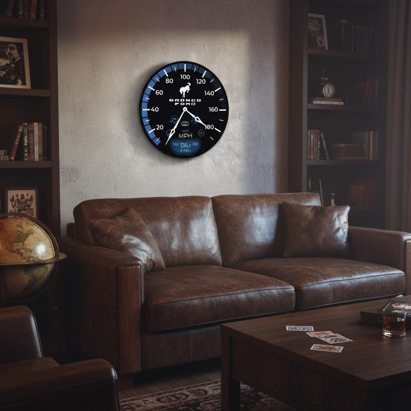 Ford Bronco Clock, Ford Wall Clock, Speedometer Wall Clock, Car ...