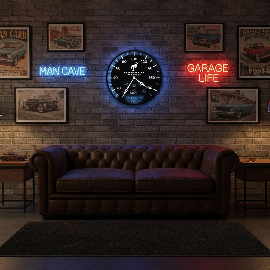 Ford Bronco Clock, Ford Wall Clock, Speedometer Wall Clock, Car ...