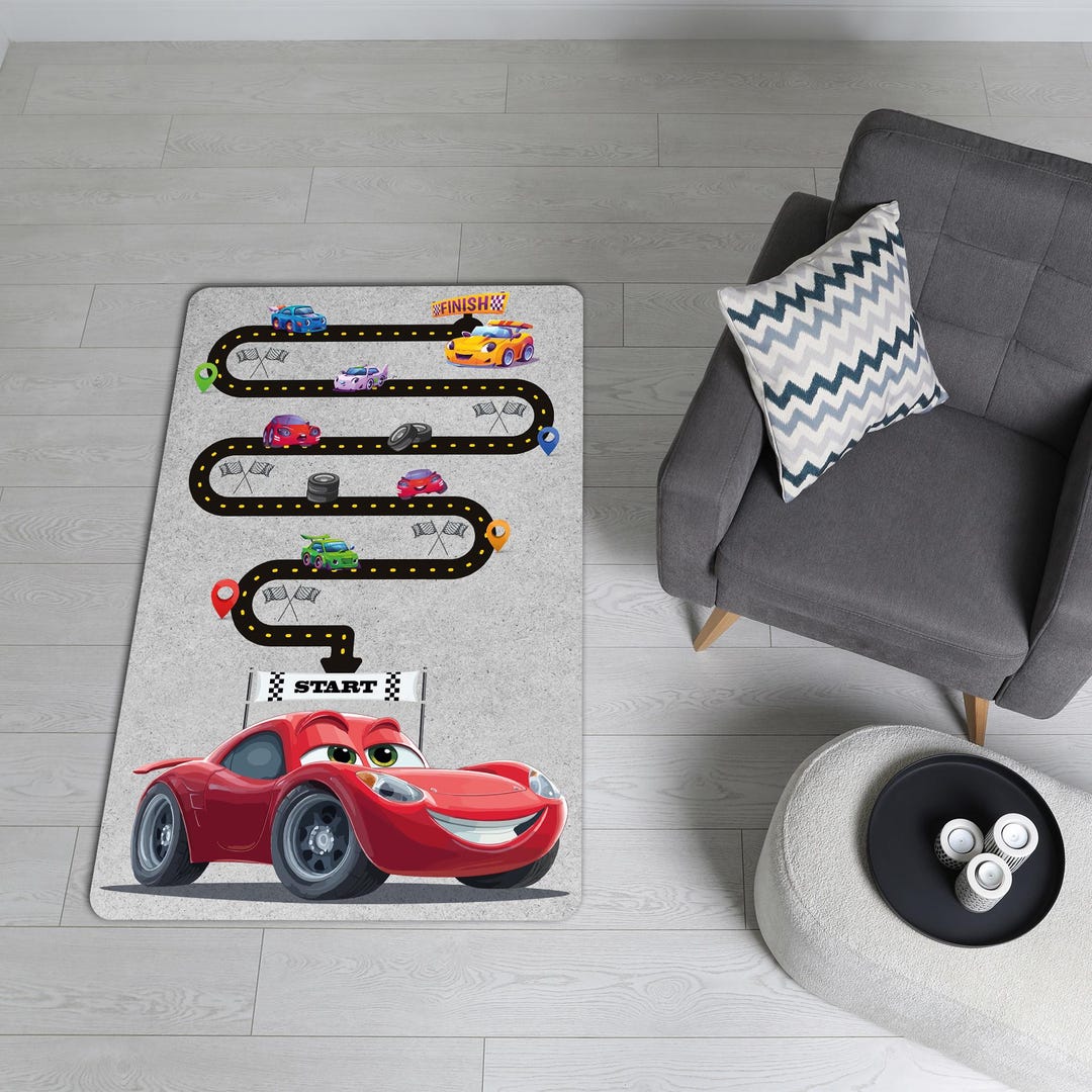 Cars Rug for Kids Room, Car Carpet, Boys Room Rug, Cartoon Car Rug ...