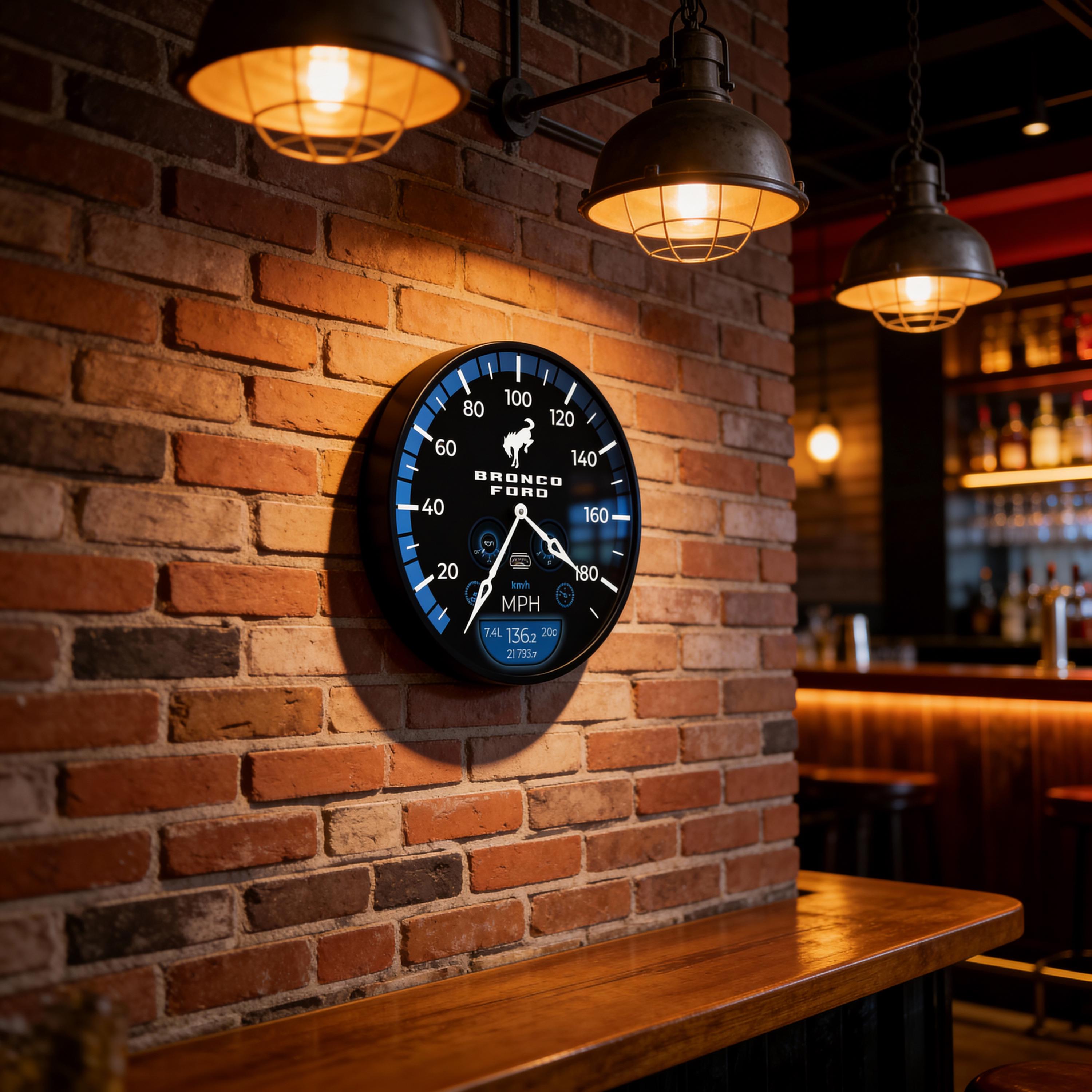 Ford Bronco Clock, Ford Wall Clock, Speedometer Wall Clock, Car ...