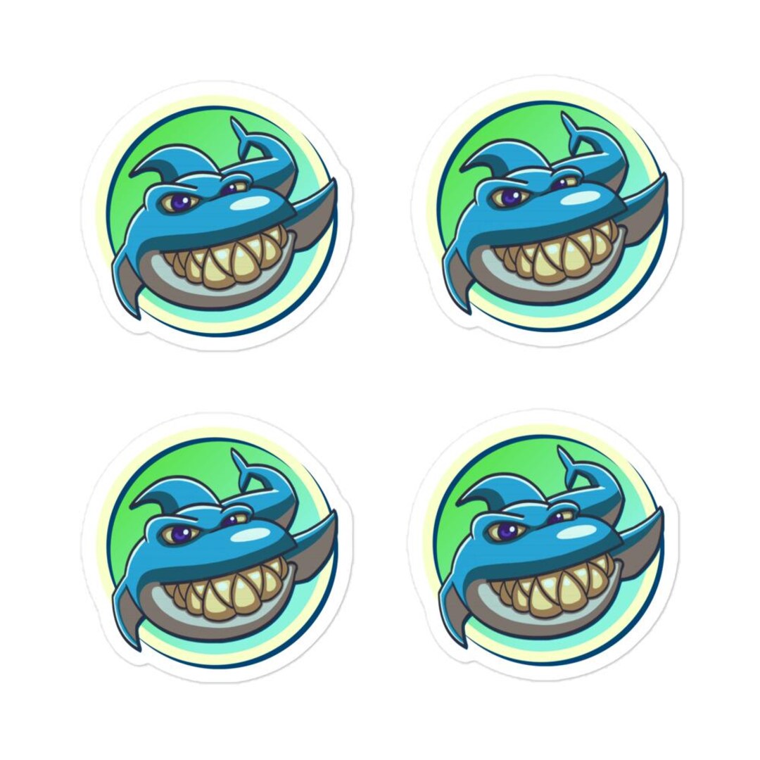 Cartoon Shark Stickers - Etsy