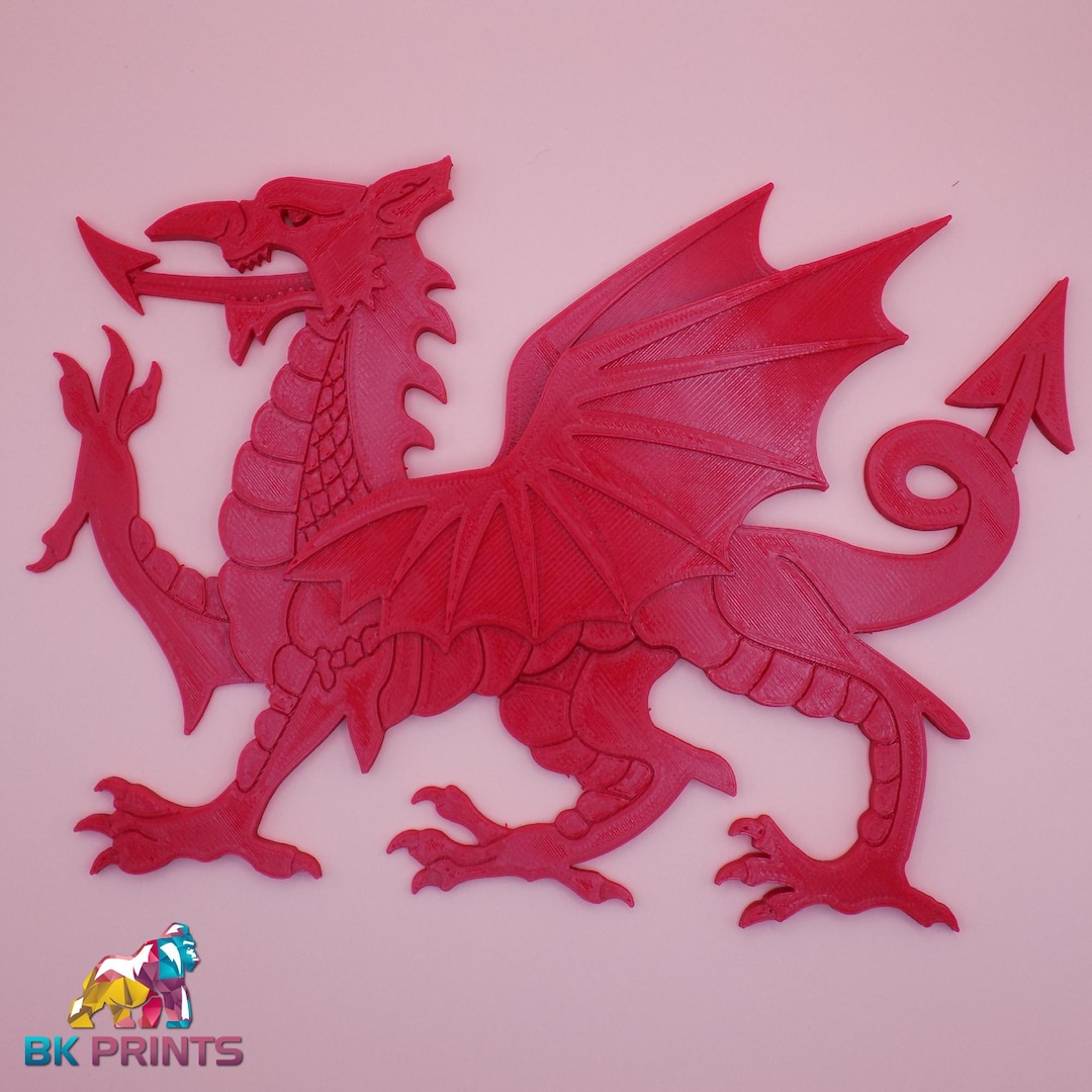 3D Printed Welsh Dragon Wall Art – Mythical Home Decor - Etsy UK