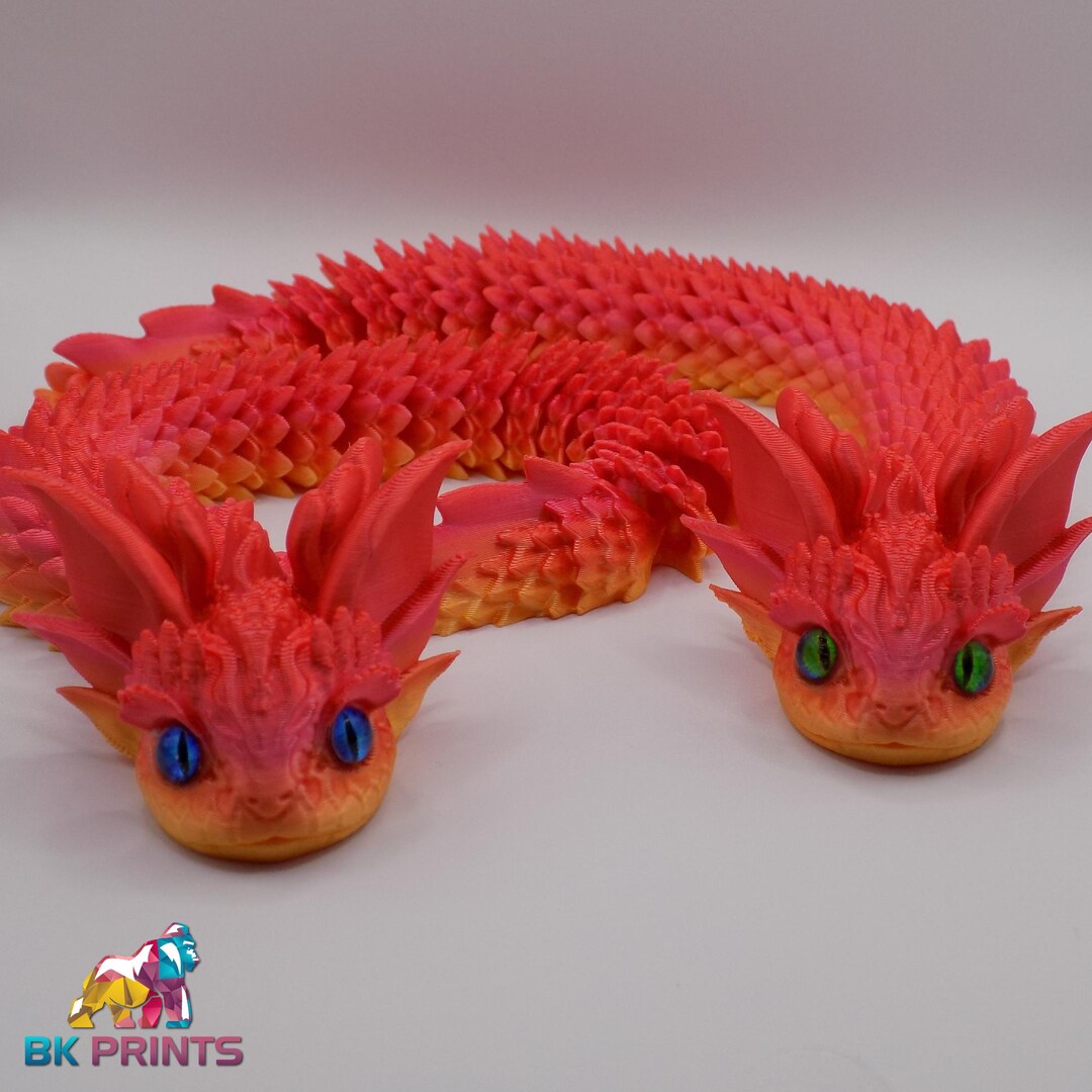 Articulated Dragon Snake Toy – 3D Printed Fantasy Figurine - Etsy UK