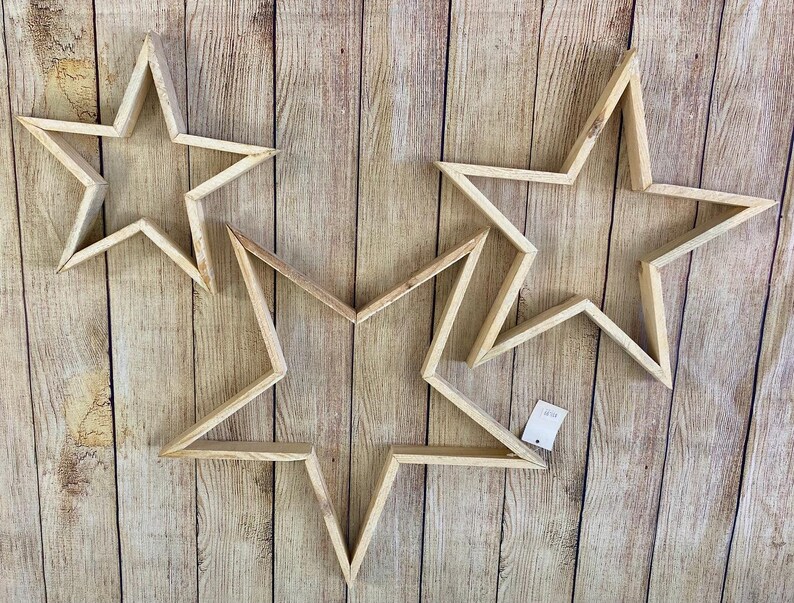 Handcrafted Wooden Star Decor - Etsy