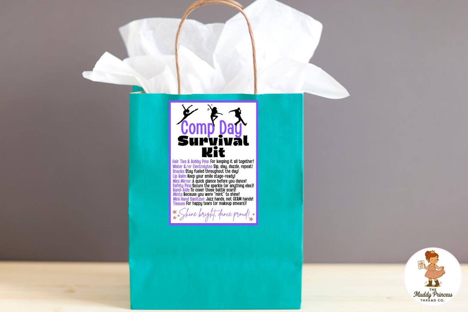 Comp Day Survival Kit Printable Tag | Dance Competition Team Gift Bag ...