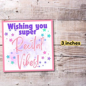 Recital Vibes Gift Tags – Printable Dance Recital Tags for Dancers and ...