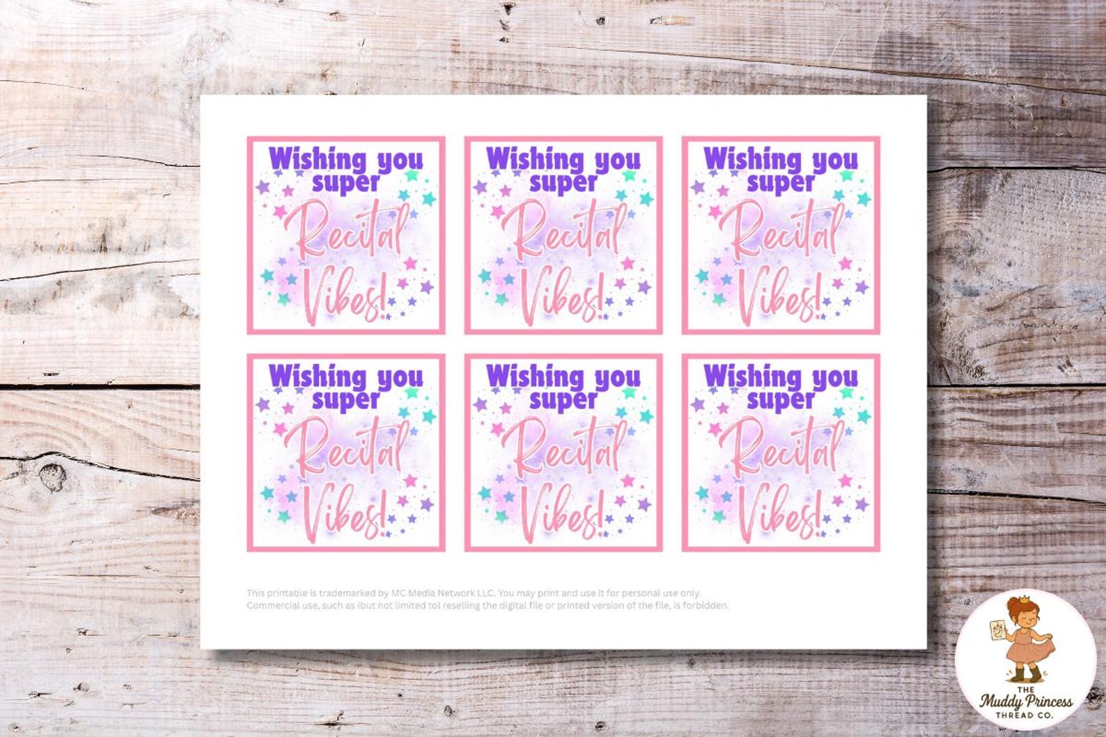 Recital Vibes Gift Tags – Printable Dance Recital Tags for Dancers and ...
