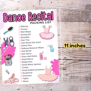 Dance Recital Packing List Printable – Dance Bag Checklist for Dancers ...