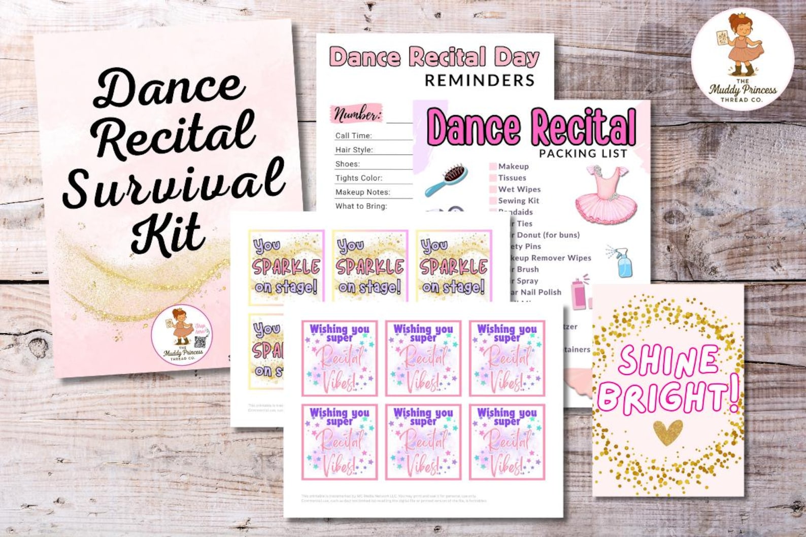 Dance Recital Survival Kit Printable – Packing List Checklist, Reminder ...
