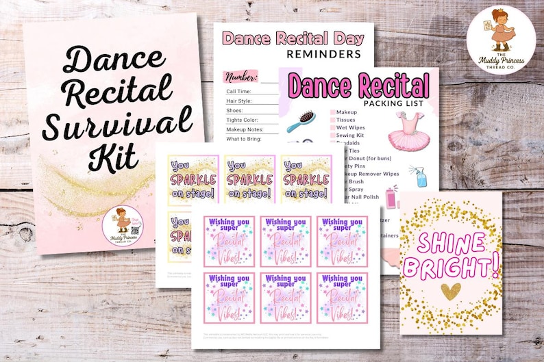 Dance Recital Survival Kit Printable – Packing List Checklist, Reminder ...