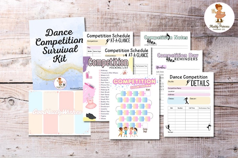 Dance Competition Survival Kit Printable Pack, Packing List Checklist ...