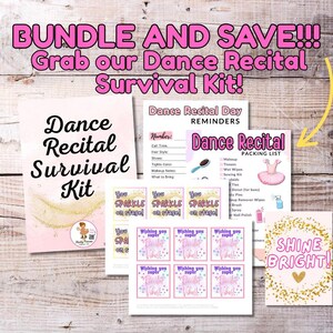 Dance Recital Packing List Printable – Dance Bag Checklist for Dancers ...