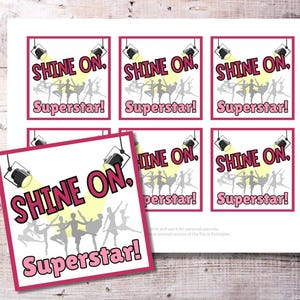 Shine on Superstar Gift Tags – Printable Dance Recital Tag for Dancers ...