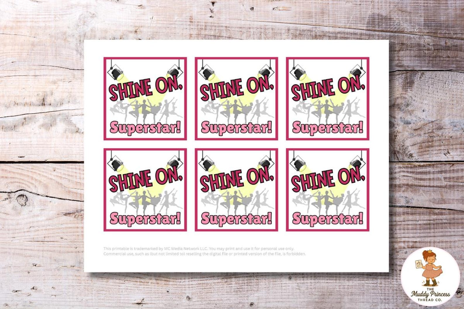 Shine on Superstar Gift Tags – Printable Dance Recital Tag for Dancers ...