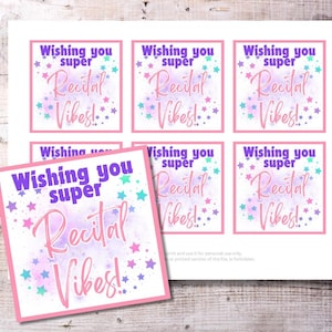 Recital Vibes Gift Tags – Printable Dance Recital Tags for Dancers and ...