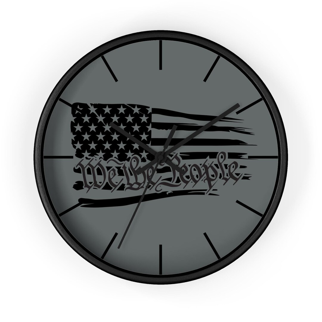 Patriotic Wall Clock, American Flag Clock, USA Independence Day Decor ...