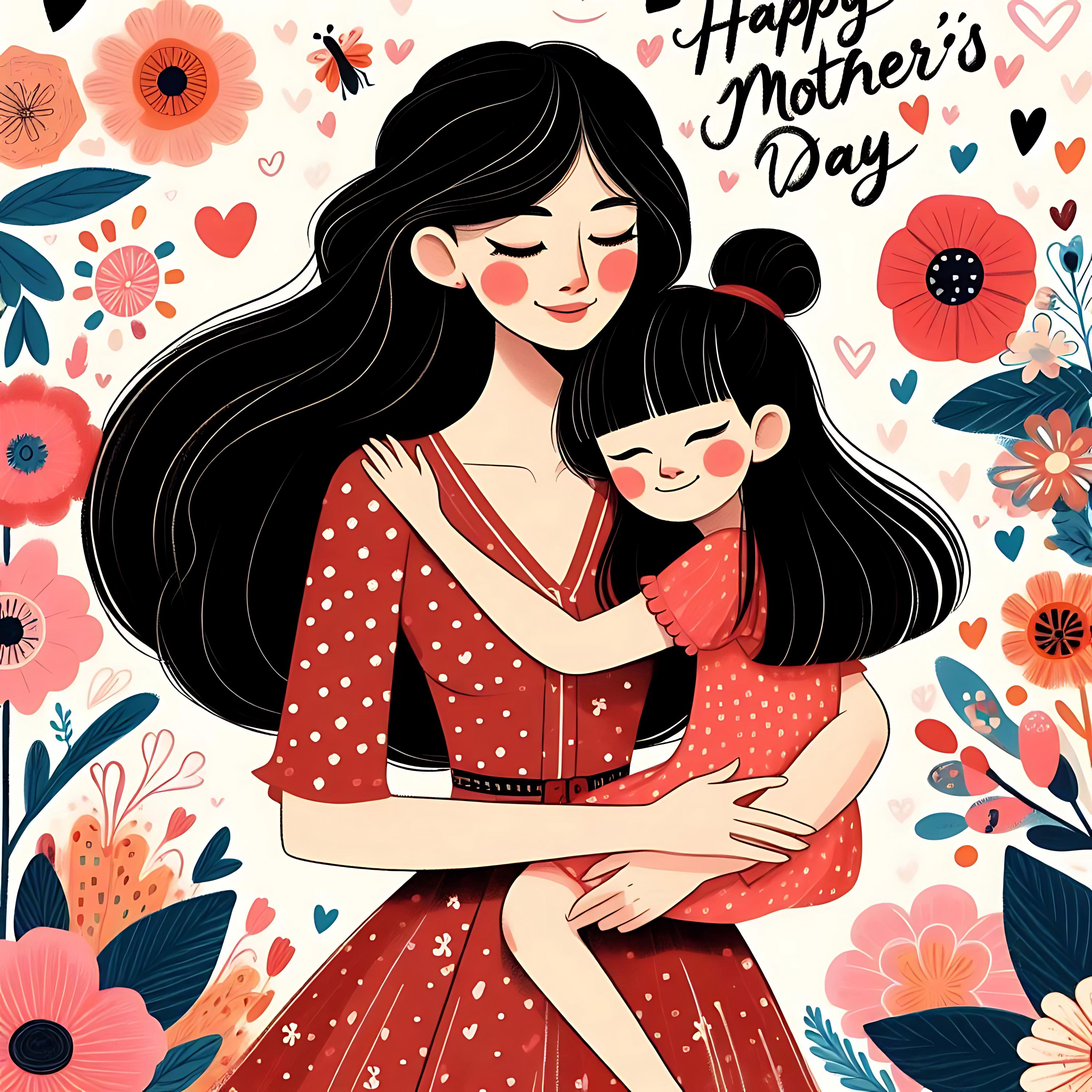 8 Mother Hugging Child Clipart | Loving Family Illustration Design ...