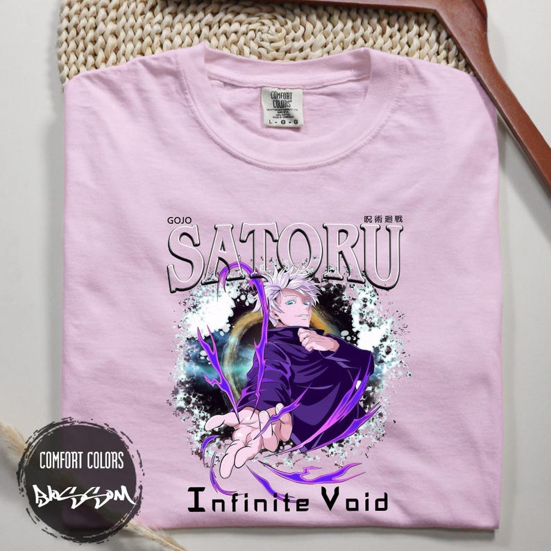 Gojo JJK Anime Shirt – Cursed Energy Sorcerer Comfort Colors Tee ...
