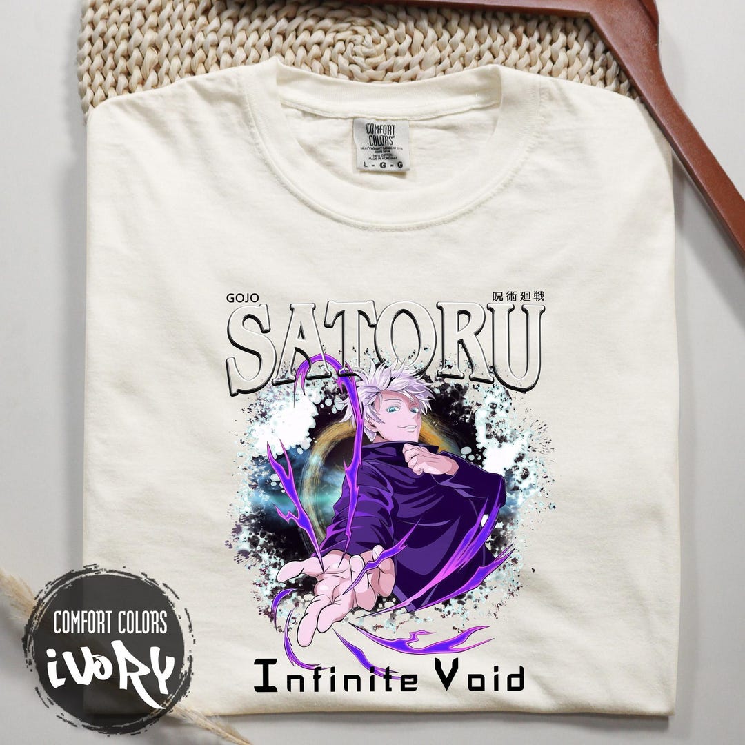 Gojo JJK Anime Shirt – Cursed Energy Sorcerer Comfort Colors Tee ...