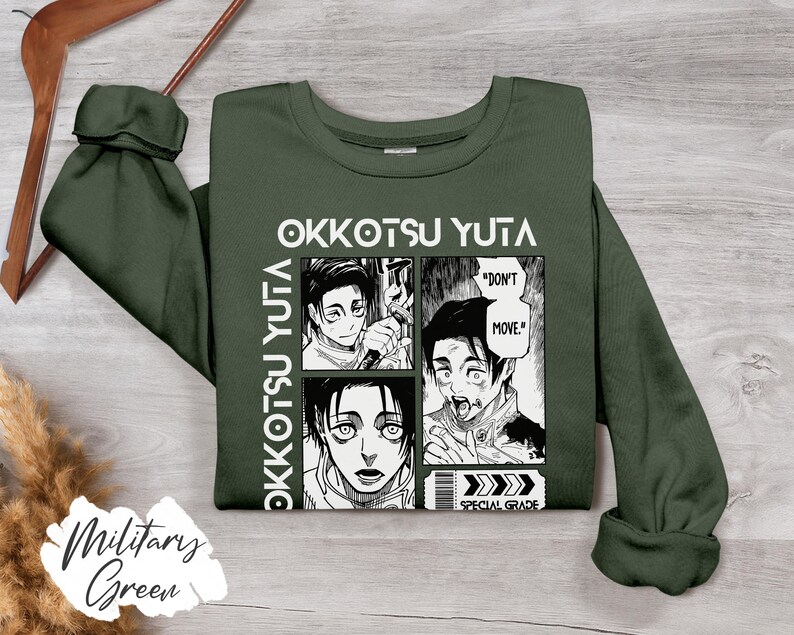 Yuta JJK Anime Sweatshirt – Cursed Energy Sorcerer Hoodie – Japanese ...