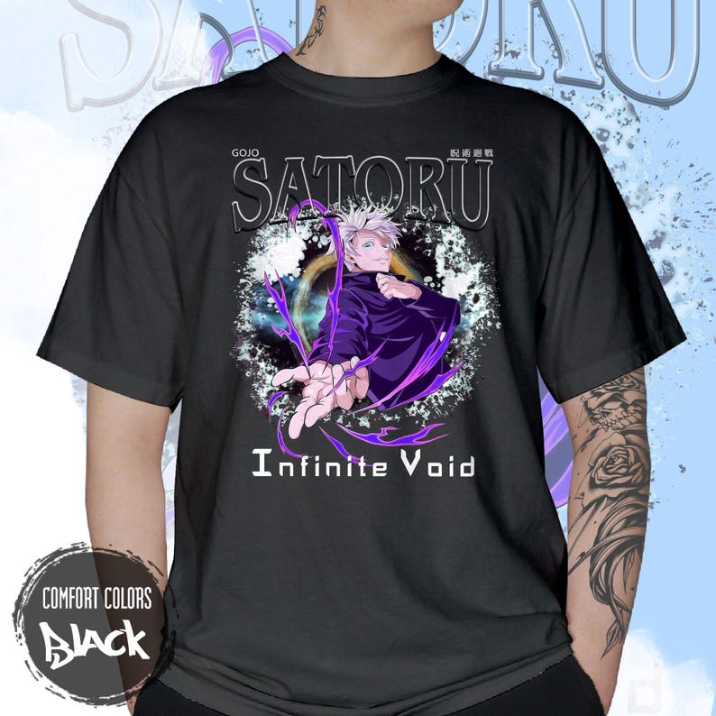 Gojo JJK Anime Shirt – Cursed Energy Sorcerer Comfort Colors Tee ...