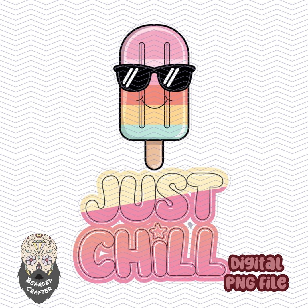 Colorful Ice Cream PNG - 'just Chill' Transparent Digital File for ...
