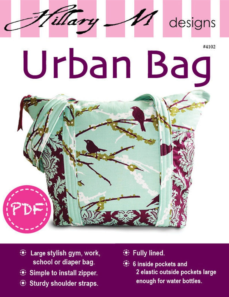 PDF Urban Diaper Tote Bag Purse SEWING PATTERN - Etsy