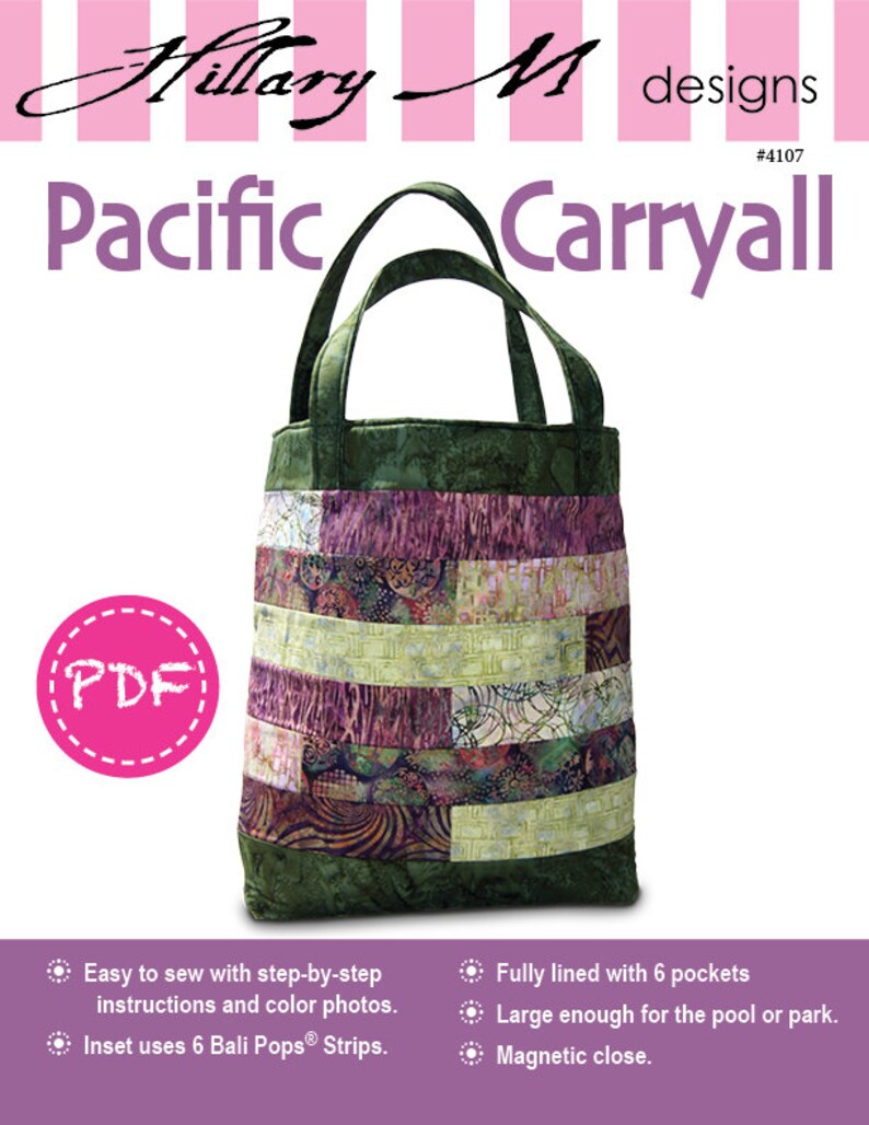 PDF Pacific Carryall Bag Purse SEWING PATTERN - Etsy