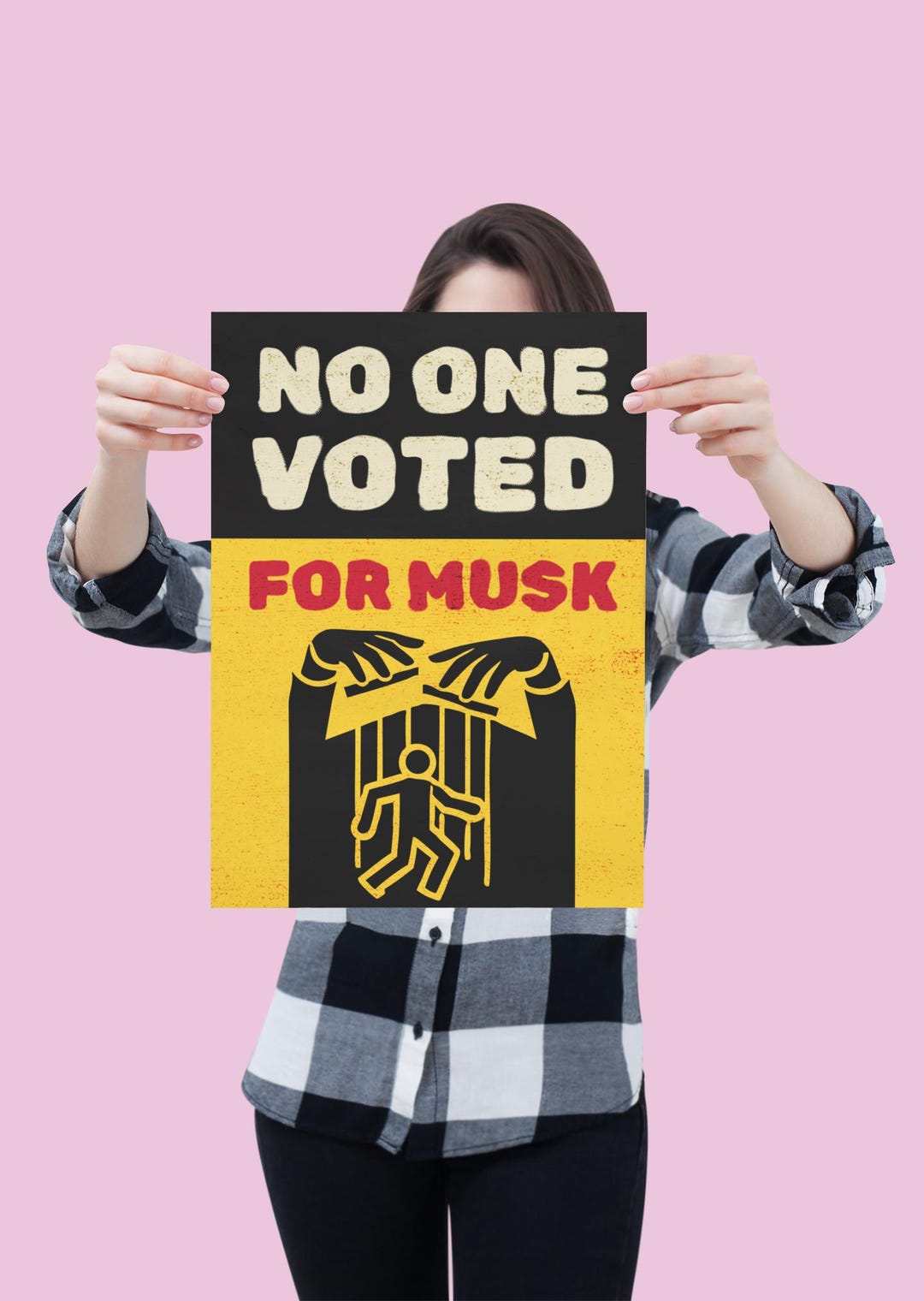 No One Voted for Musk Anti Trump Anti Musk Poster Protest Sign Digital ...