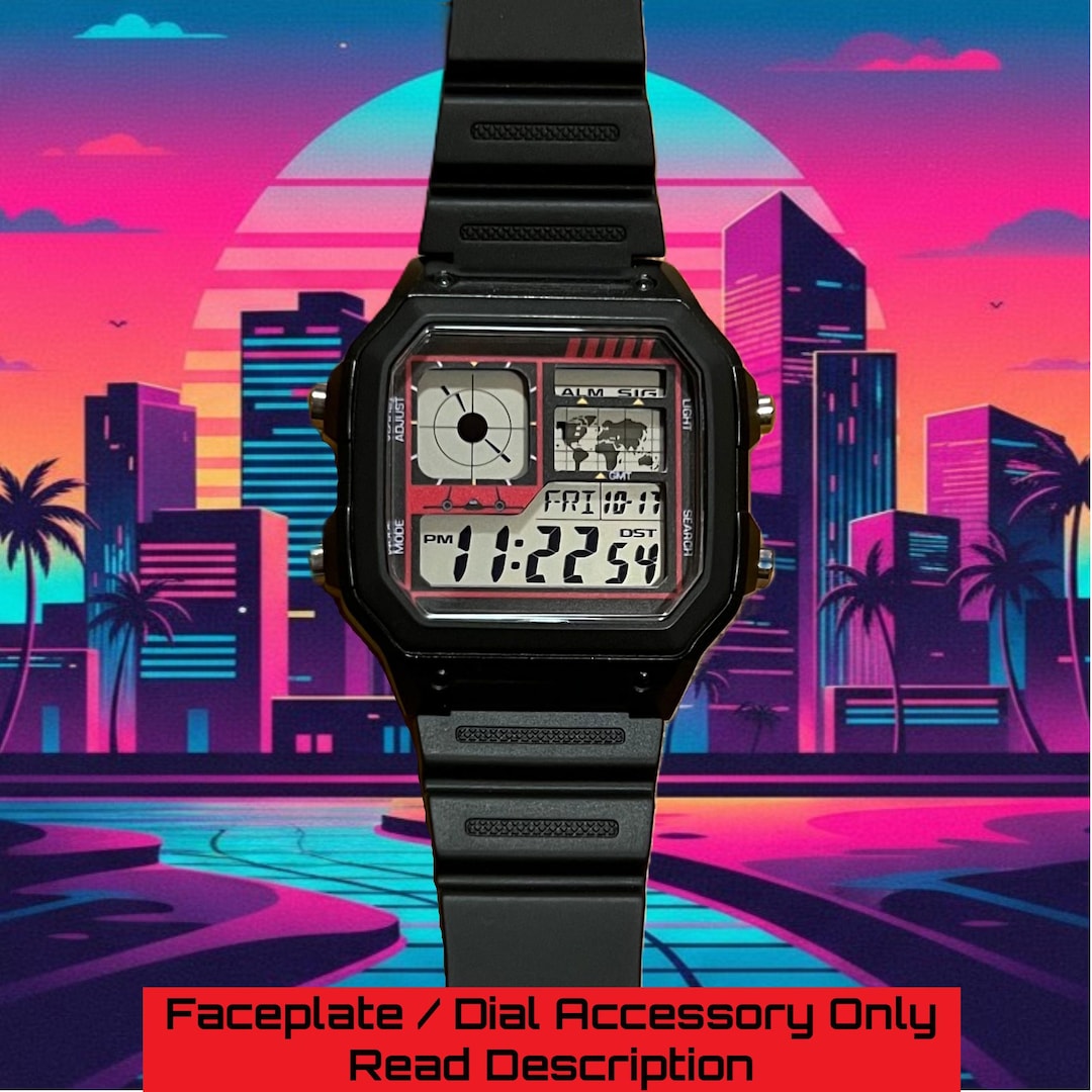 Custom Aviator Style Faceplate Dial Accessory for Casio Royale AE1200 ...