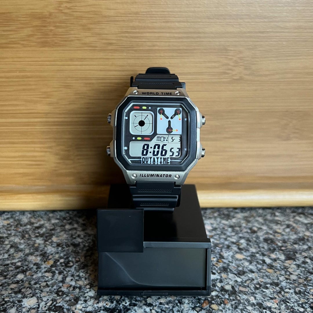 Custom Casio World Time Retro Digital Watch - Back to the Future Mod - Etsy