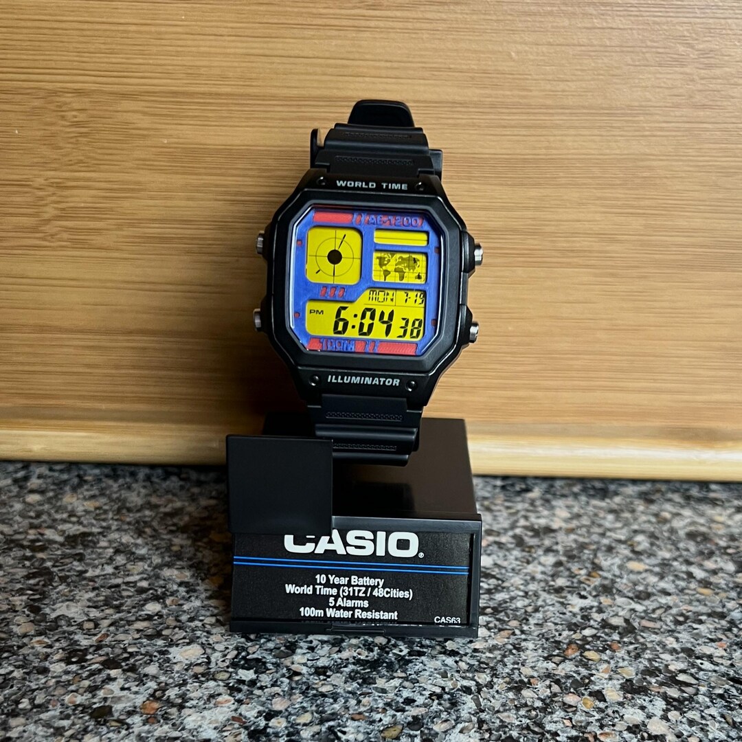 Custom Minimalist Casio World Time Watch With Color Screen Mod - Etsy