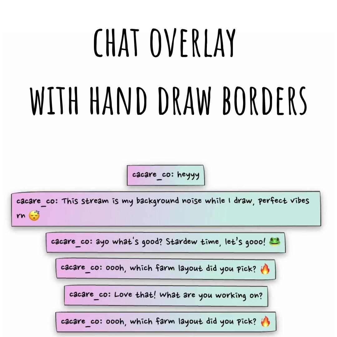 Animated Chat Overlay | Hand-drawn Borders for Streamelements - Etsy