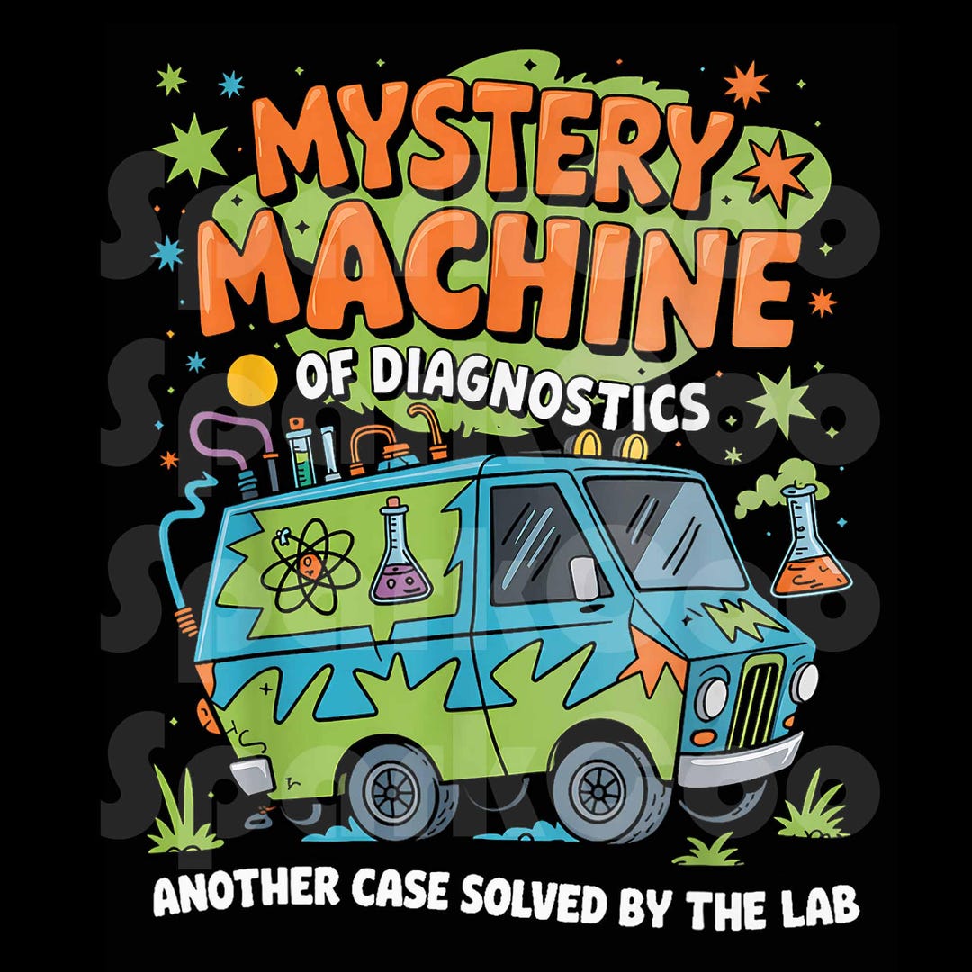 Lab Week 2025 Mystery Machine PNG, Funny Medical Lab Week Png, Mystery ...