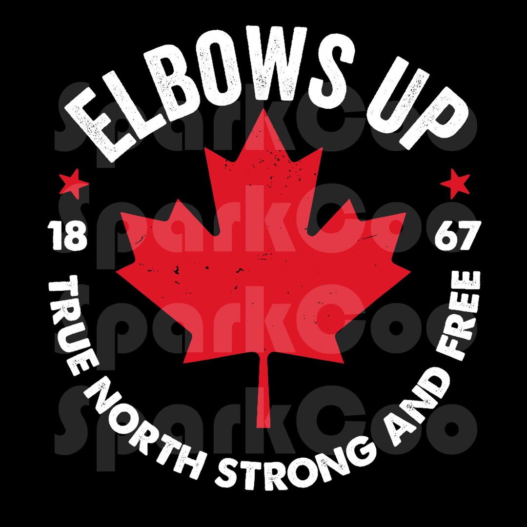 Retro Elbows up PNG, Elbows up Png, Funny Elbows up Png, Canadian Pride ...
