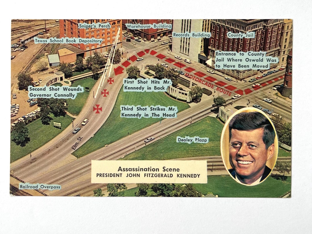JFK Assassination Scene President John Fitzgerald Kennedy Vintage ...