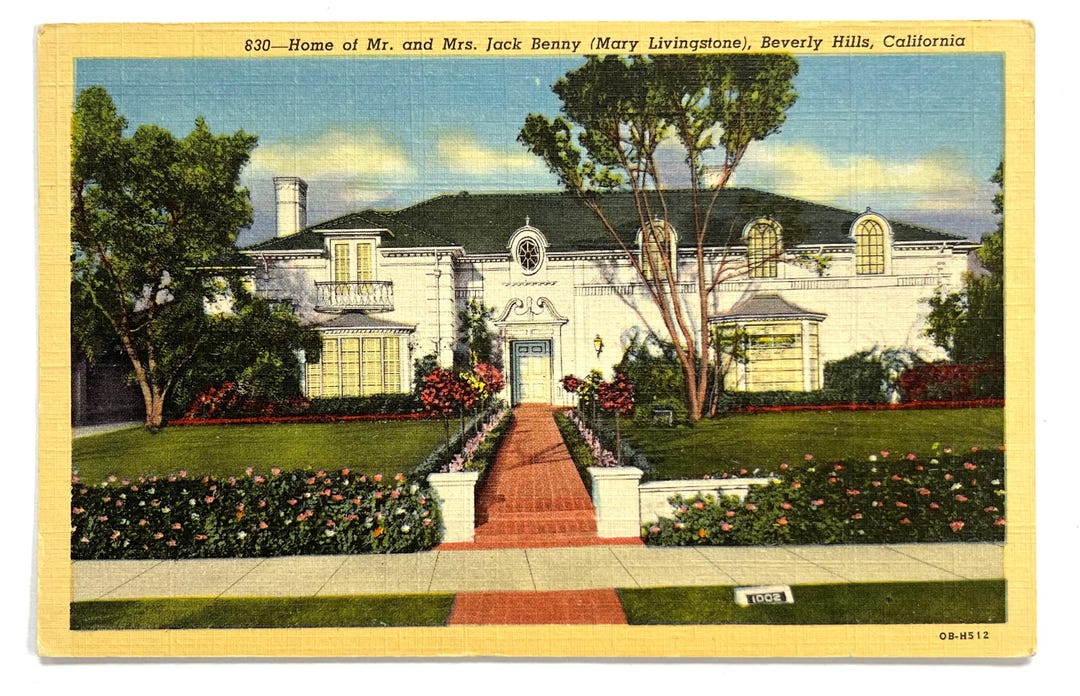 Home of Jack Benny and Wife Mary Livingston, 1940's Movie Star, Beverly ...