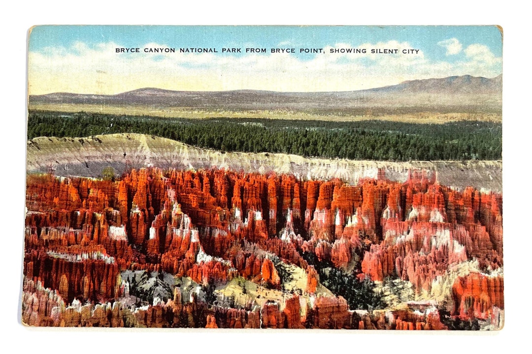 Bryce Canyon, Utah UT - National Park , Showing Silent City Vintage ...