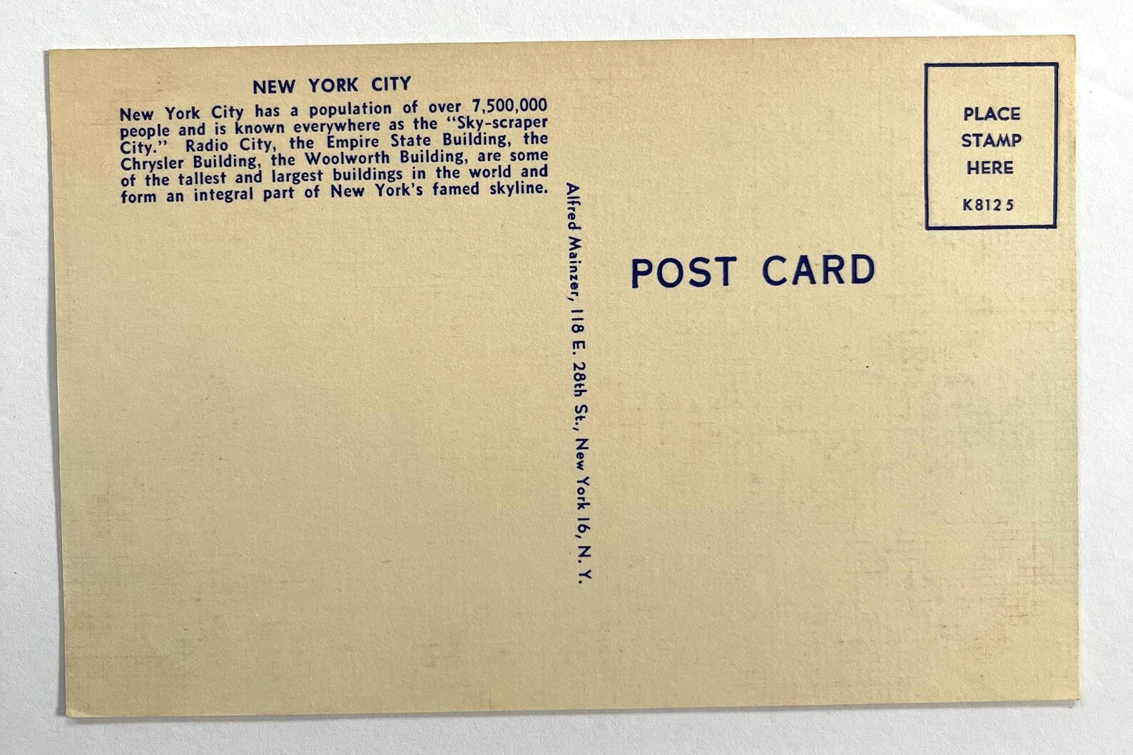 Howdy From New York Greetings NY Vintage Postcard Unposted - Etsy