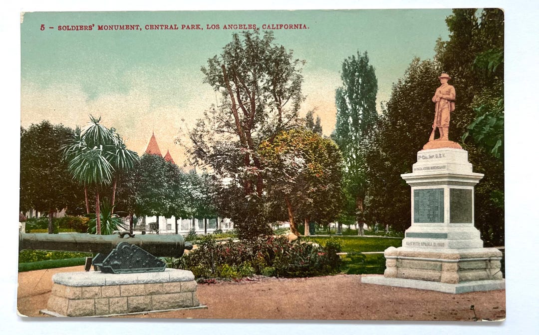 Soldiers Monument, Central Park, Pershing Square Los Angeles ...